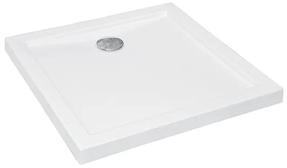 Besco Čtvercová akrylátová sprchová vanička AQUARIUS SQ 80x80 (90x90) SlimLine Barva: Bílá, Rozměry (cm): 90x90