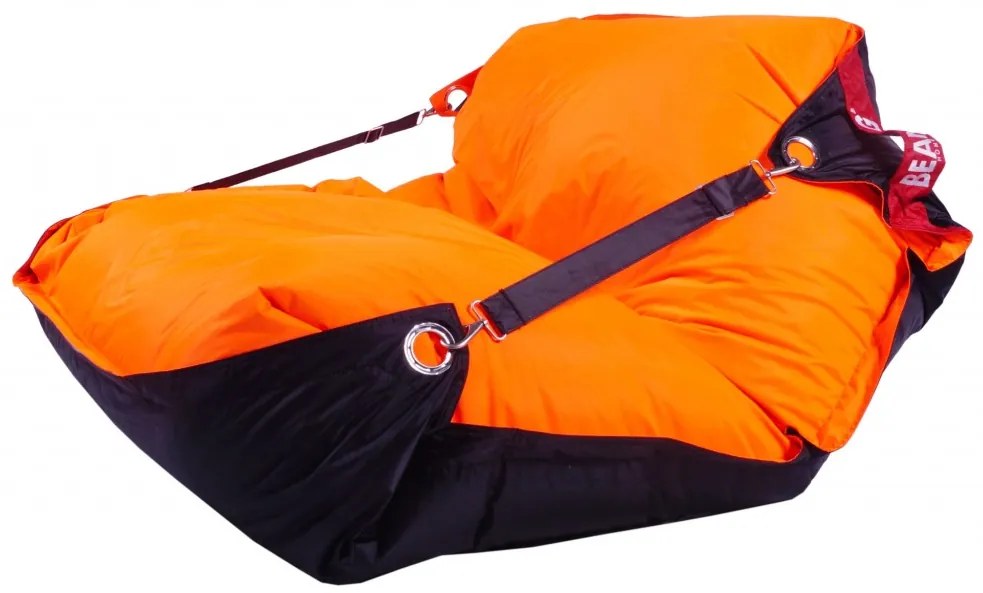 BeanBag Sedací pytel 189x140 Duo oranžová - černá