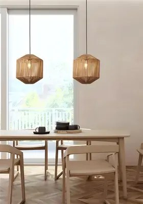 Domoletti Arra světle hnědá / Závěsné svítidlo / E27 / průměr 32 cm