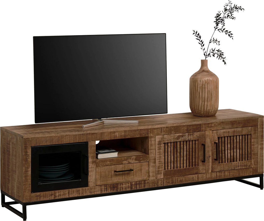 XXXLutz NÍZKÁ KOMODA, mangové dřevo, přírodní barvy, světle hnědá, 175/50/40 cm Carryhome - Komody z masivu - 000377009512