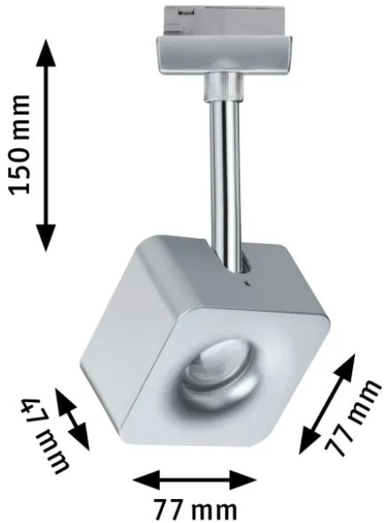 Paulmann 95510 Cube, spot pro Urail system, 1x8W LED 2700K stmívatelné, matný chrom
