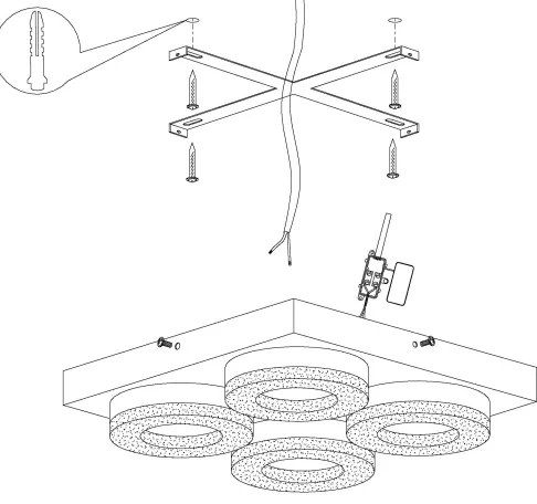 Eglo 95664 - LED Stropní svítidlo FRADELO 4xLED/4W/230V