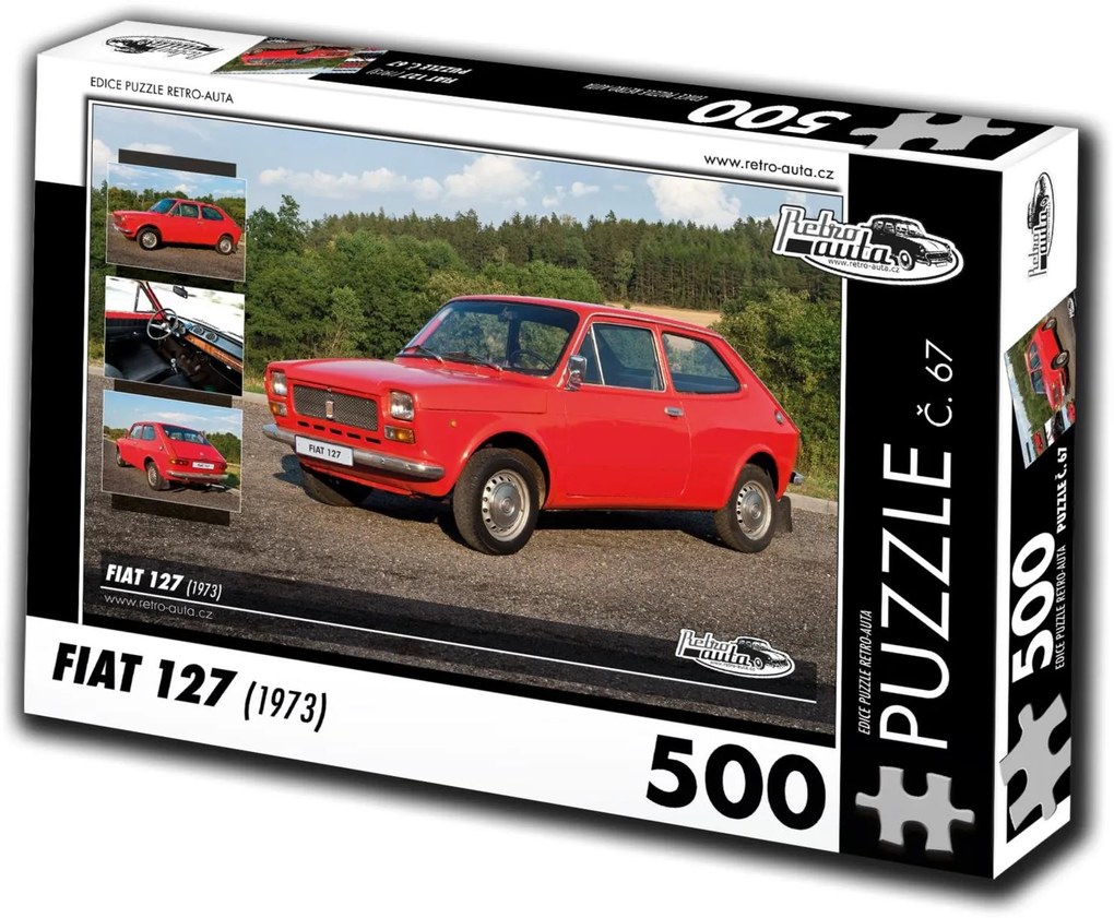Puzzle retro-auta puzzle č. 67 fiat 127 (1973) 500 dílků