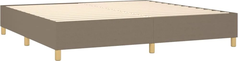 Box spring postel s matrací taupe 200x200 cm textil 3137425