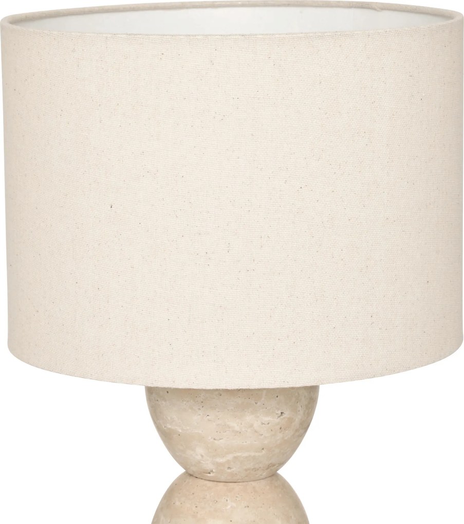 Stolní lampa s travertinovým podstavcem ERIN, Ø 28 x 47,5 cm