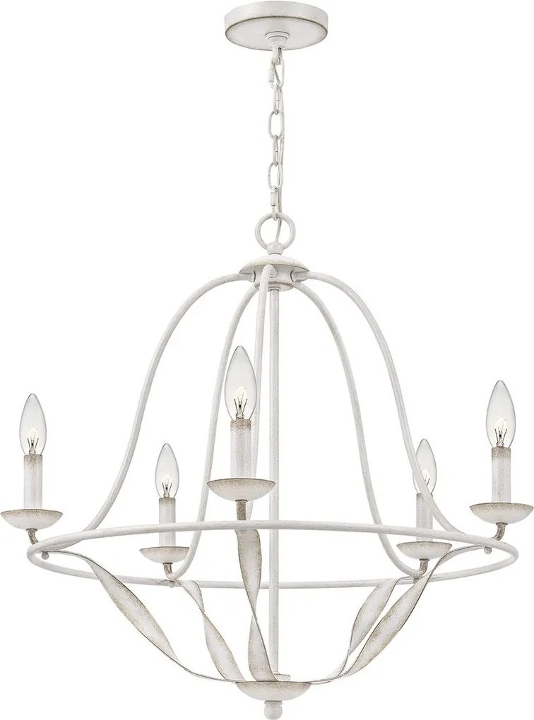 Elstead BRADBURY pětiramenný lustr 64 cm bílý 5xE14