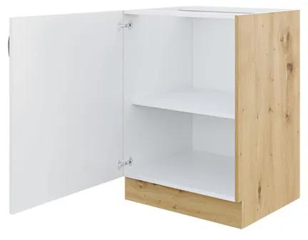 Dolní kuchyňská skříňka Retroline 60 D 1F BB, Barva: bílá