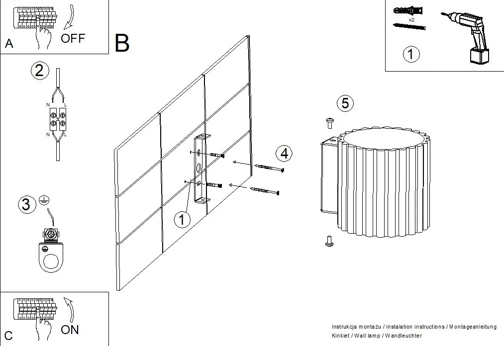 Nástěnné svítidlo Aura, 1x bílé hliníkové stínítko