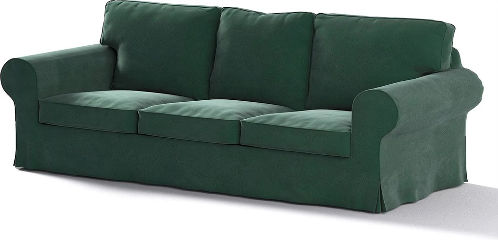 Potah na pohovku IKEA  Ektorp 3-místná, rozkládací STARÝ MODEL PIXBO barva zelená látka lesklé, sametová