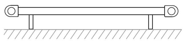 Mereo, Otopný žebřík rovný, bílý, MT12