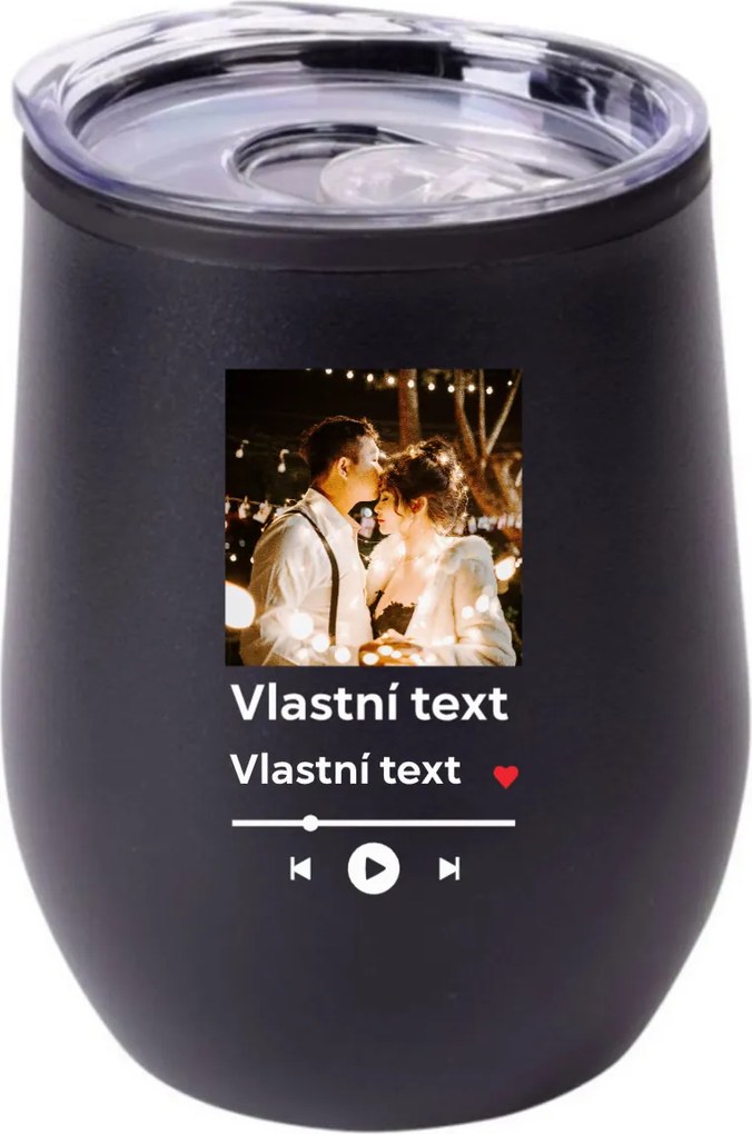 Personalizovaný cestovní termohrnek "BOWL" s motivem přehrávače
