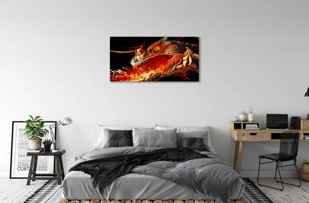 Obrazy na plátně Ohnivého draka 120x60 cm