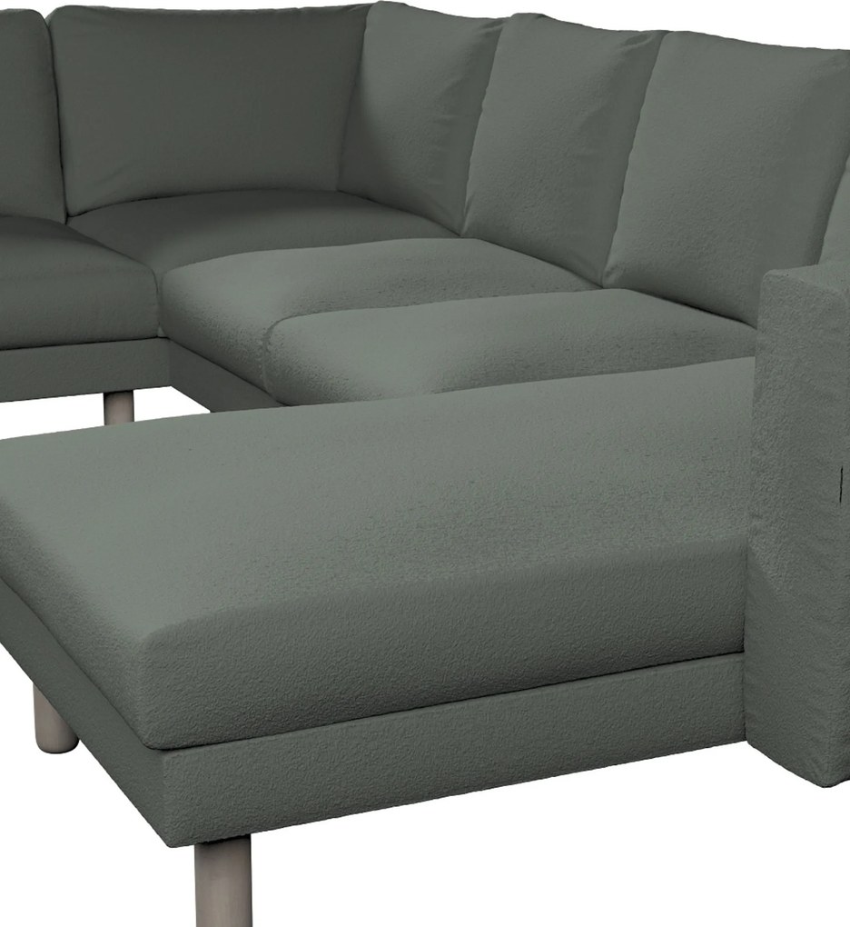 Potah na pohovku IKEA Norsborg rohová, 5-místná se šezlongem barva zelená látka pletený vzor
