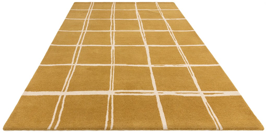 Tribeca Design Kusový koberec Swans Grid Gold Rozměry: 80x150 cm