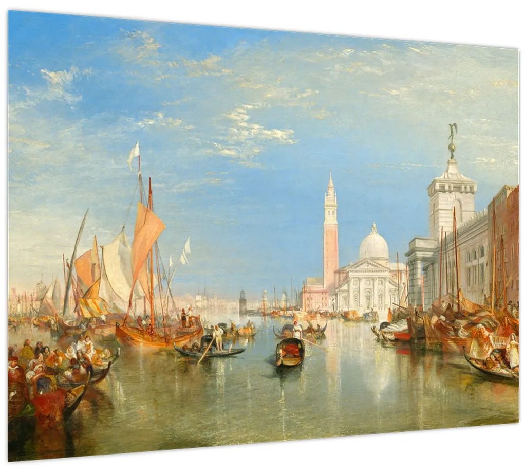 Obraz - Joseph Mallord William Turner, Venice the Dogana and San Giorgio Maggiore, reprodukce (70x50 cm)