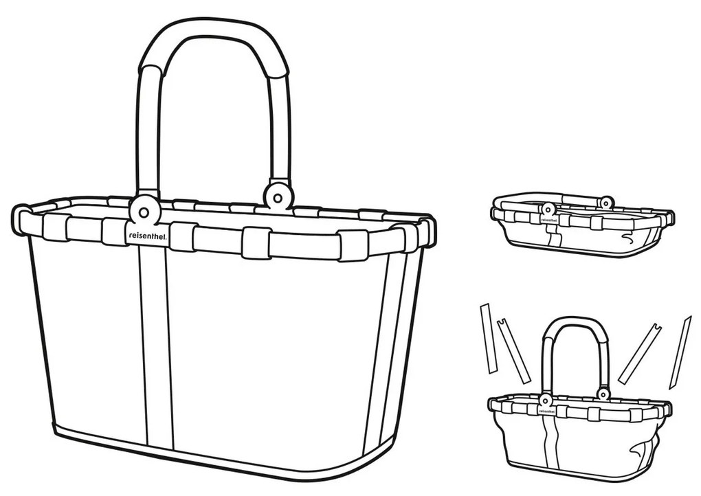 Nákupní košík Reisenthel Carrybag XS Frame Dots white