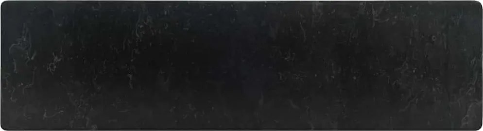 Umyvadlo 45 x 30 x 12 cm mramor černé s vysokým leskem 142772