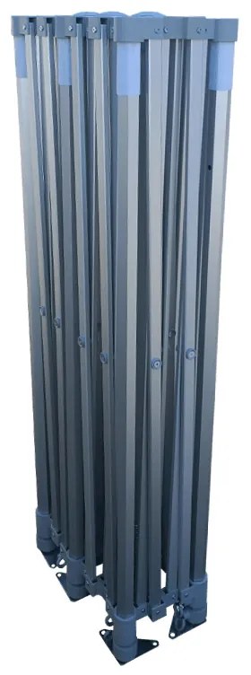 BRIMO Nůžkový párty  stan 3x6 m hliníkový – Elegantní a rychle rozložitelný - s 3 stěnami - Červená P. Alu