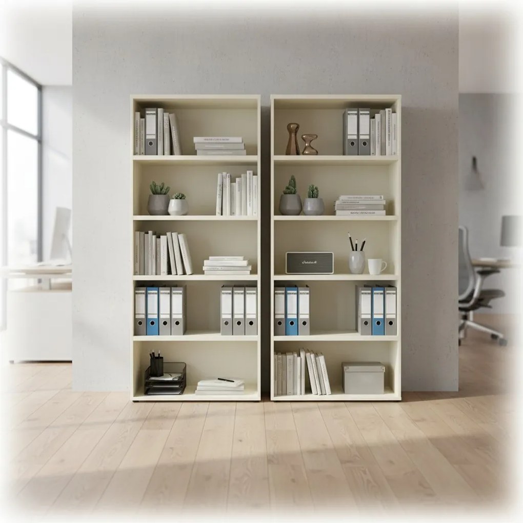 Vysoká skříň SimpleOffice 80 x 40 x 180 cm, bílá