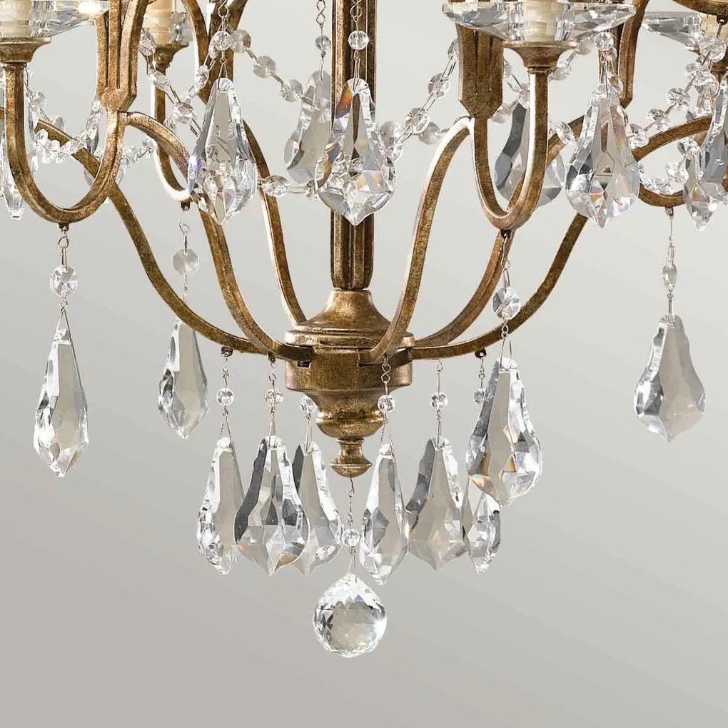 Luxusní lustr Elstead Valentina 72 cm 6xE14 Starý bronz