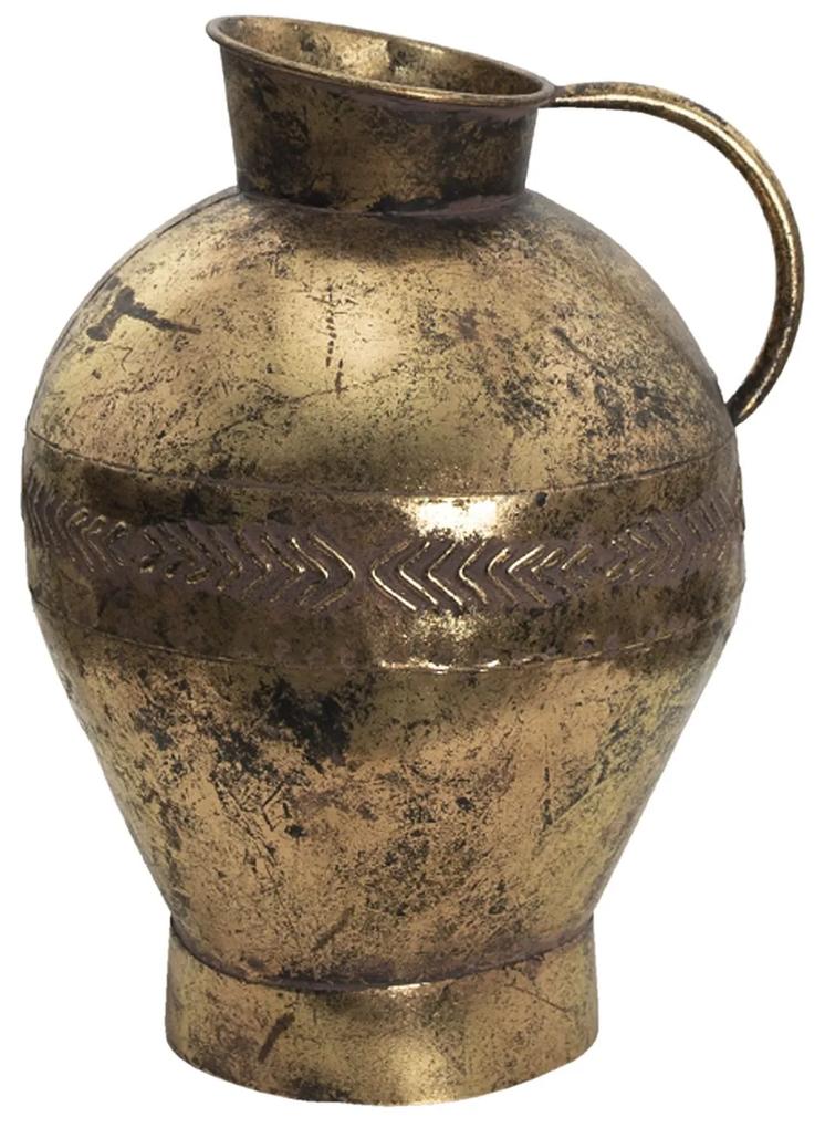 Zlatý antik kovový dekorační džbán Valeno - 27*23*34 cm