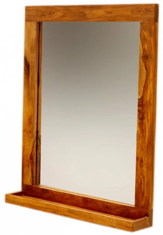 Zrcadlo do koupelny masiv palisandr Leona Světle medová
