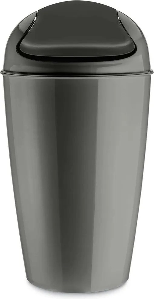 Kancelářský odpadkový koš DEL XL, 30 l - barva černá, KOZIOL