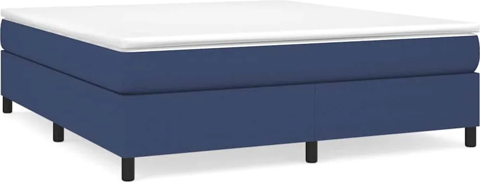 Rám postele s boxspringem modrý 160 x 200 cm textil 3120876