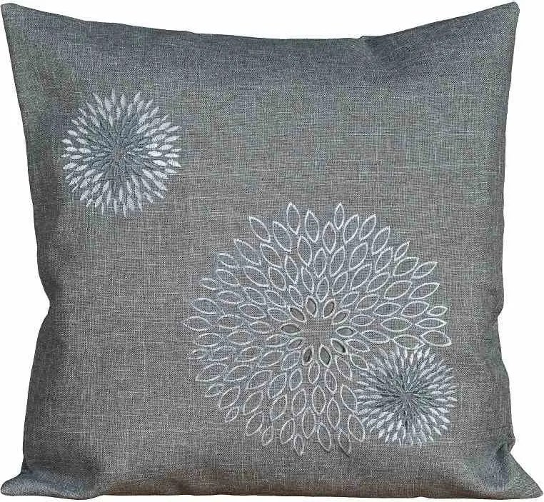 Šedý povlak na polštář v moderním designu 40 × 40 cm