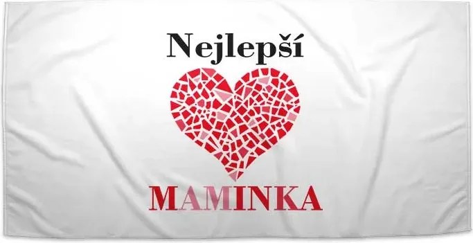 Sablio Ručník Nejlepší maminka - 50x100 cm