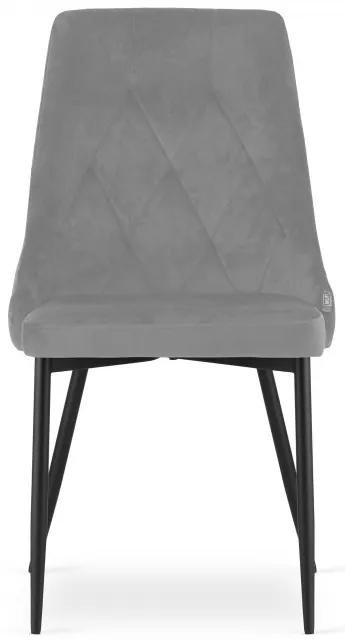 Set dvou jídelních židlí IMOLA sametové světle šedé (2ks)