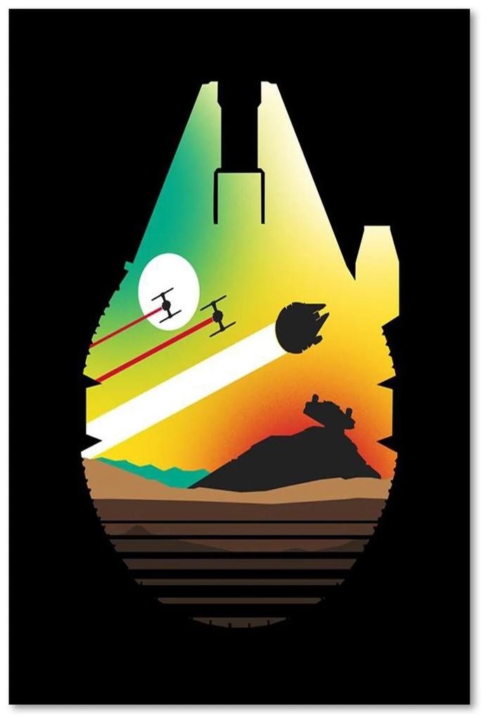 Gario Obraz na plátně Star Wars, útěk z pouštní planety - Dr.Monekers Rozměry: 40 x 60 cm