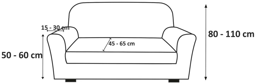 Forbyt, Potah multielastický, Petra, tmavěmodrý trojkřeslo 180 - 240 cm