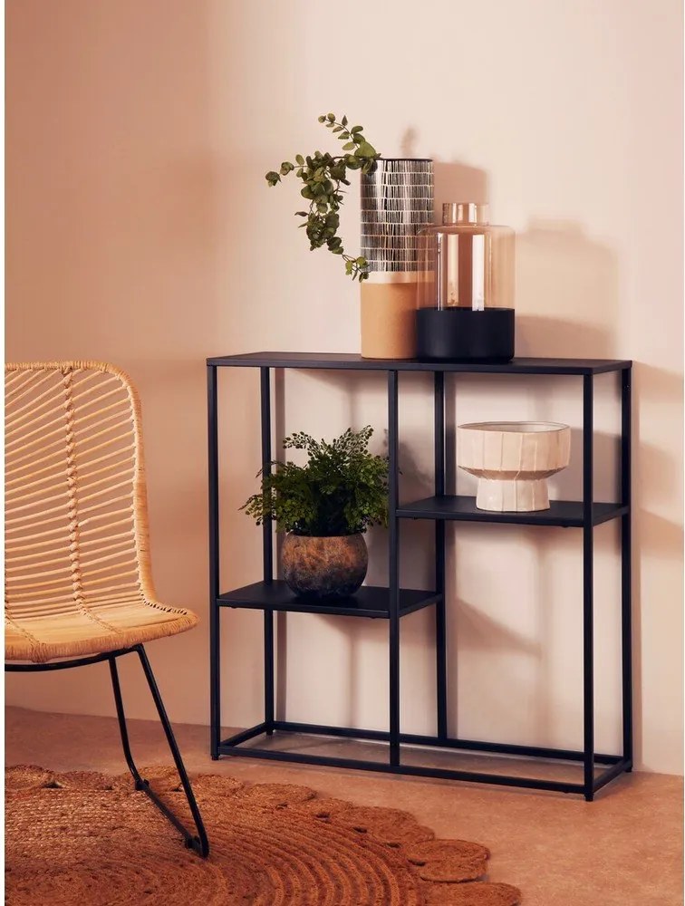 Černý ocelový regál 80x81x26 cm Acero – Premier Housewares