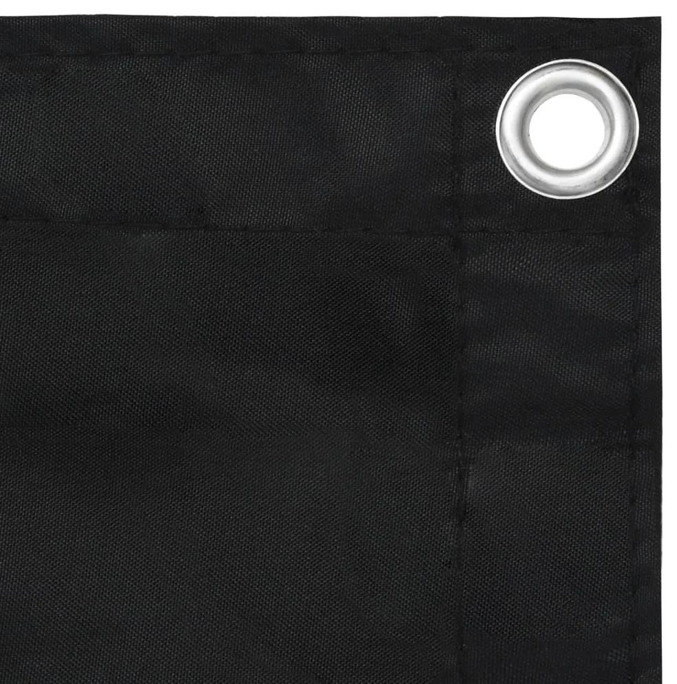 Balkónová zástěna černá 75 x 600 cm oxfordská látka