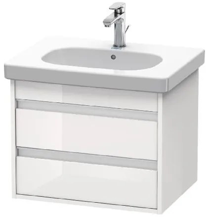 Duravit Ketho - Umyvadlová skříňka 48x60x46 cm, 2 zásuvky, lesklá bílá KT665002222
