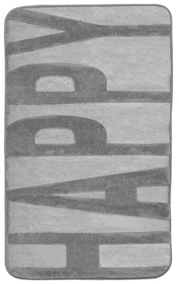 Šedá koupelnová předložka s paměťovou pěnou Wenko, 80 x 50 cm