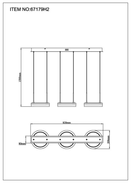Globo 67179H2 - LED Lustr na lanku DELLA LED/40W/230V 3000/4000/6000K