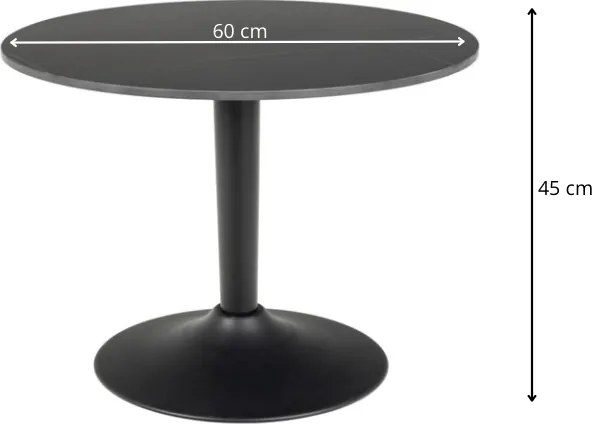 Konferenční stolek Malta 60 cm černý