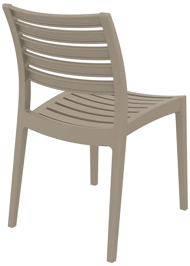 Zahradní židle Basart - plast | světle hnědá