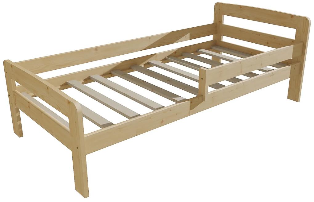 Vomaks Dětská postel se zábranou VMK008C KIDS Rozměr: 80 x 160 cm, Barva: surové dřevo