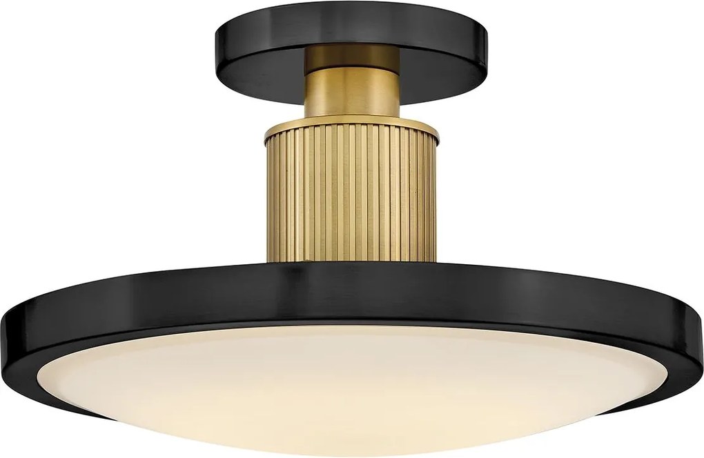 Stropní LED světlo Elstead Kieran 32W černá, mosaz 36 cm