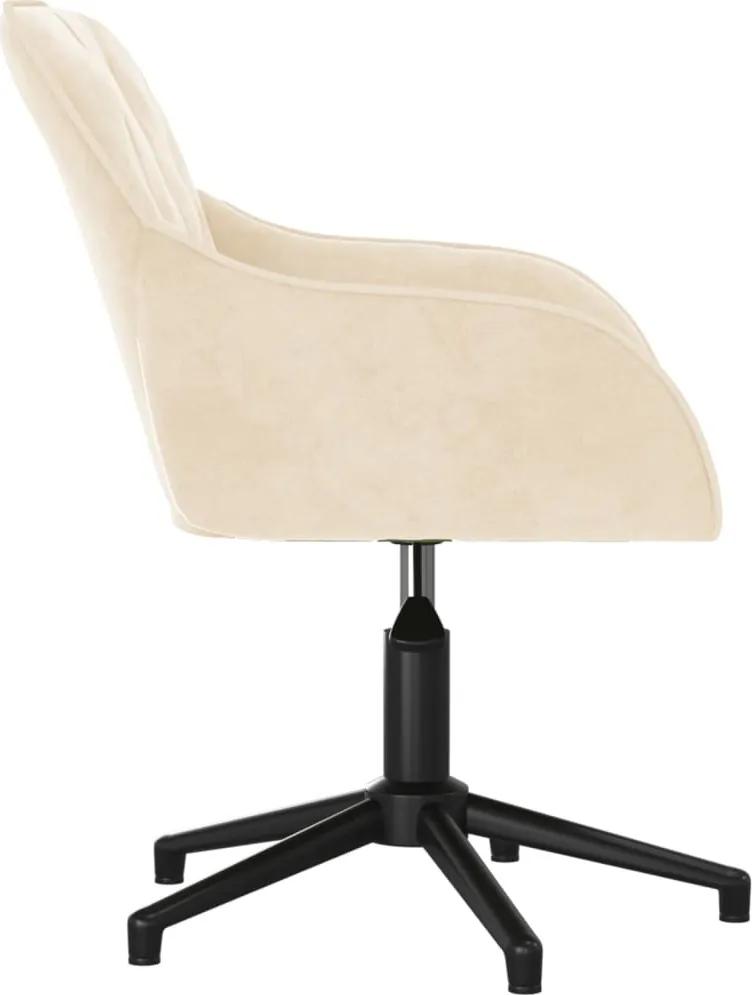 vidaXL Otočné jídelní židle 2 ks samet [3103386] Barva: Černá
