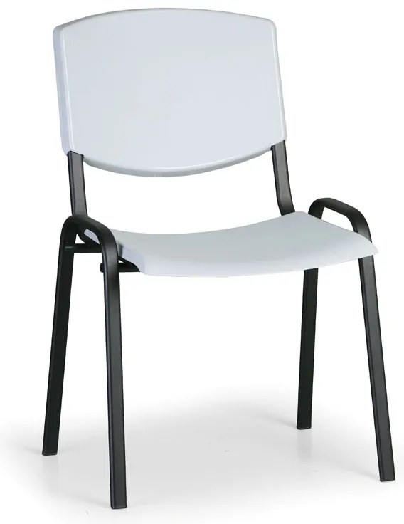 Konferenční židle Design - černé nohy, šedá
