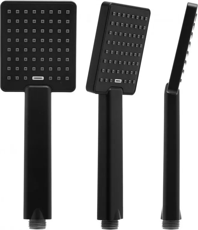 Erga Goba, sprchová souprava s termostatickou baterií a dešťovou hlavicí 30x30 cm, černá matná, ERG-YKA-BP.GOBA-THERM-30-BLK