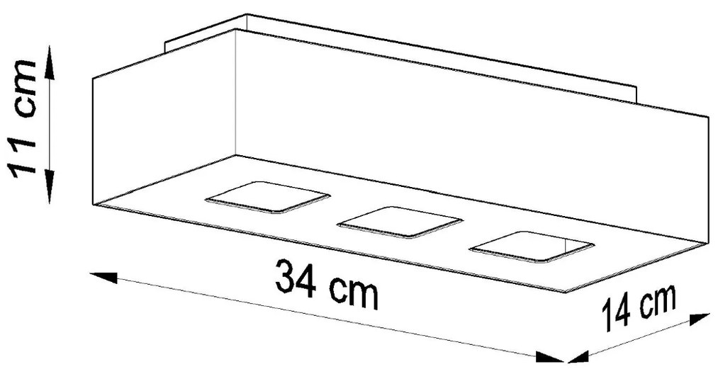 Sollux Lighting Stropní svítidlo MONO 3 Černá