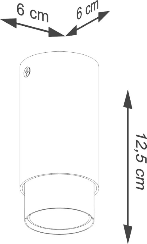 Sollux Lighting Stropní svítidlo NERO 12,5 černé/chromové