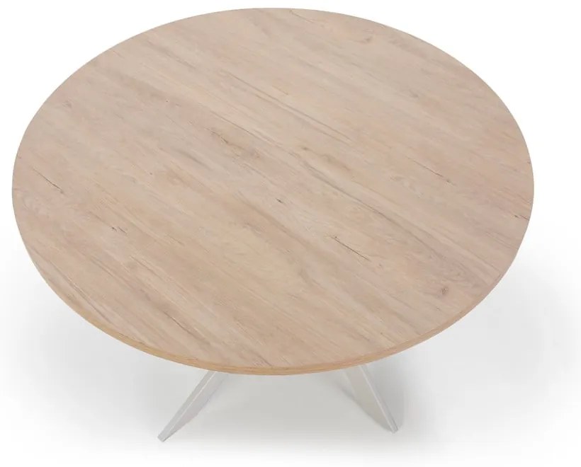 Kulatý jídelní stůl s deskou v dubovém dekoru ø 120 cm Ther – Marckeric