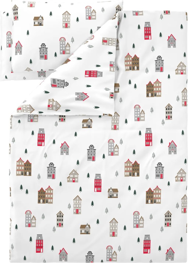Livarno® Oboustranné jemné flanelové povlečení / jemné flanelové povlečení, 260 x 220 cm (dům)