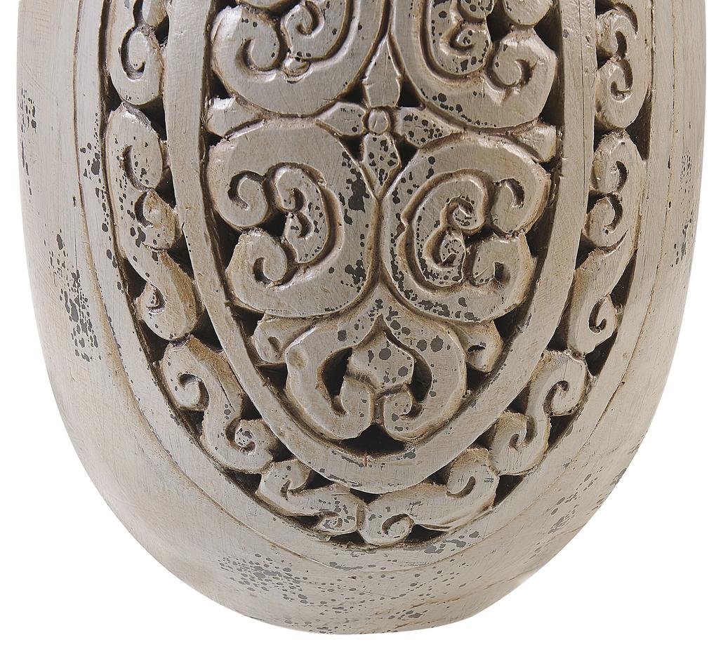 Pálená hlína Dekorativní váza 51 Šedá MEGARA Beliani